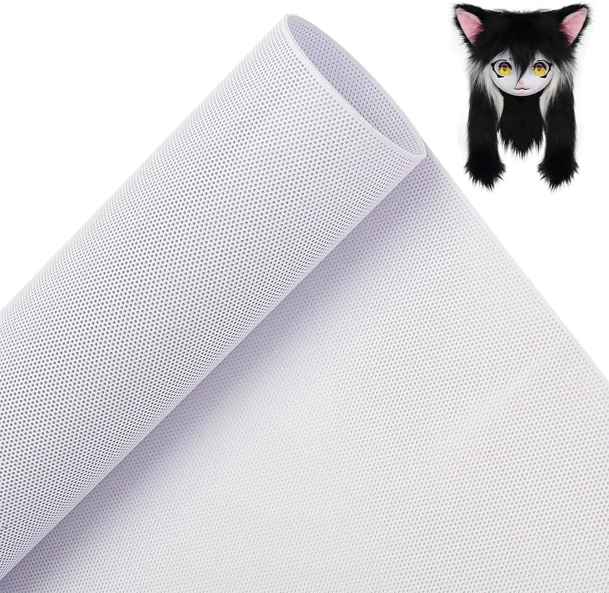 Fursuit Eye Mesh 39x11.8inch White PVC Mesh Net 0.2mm Thick Waterproof ...