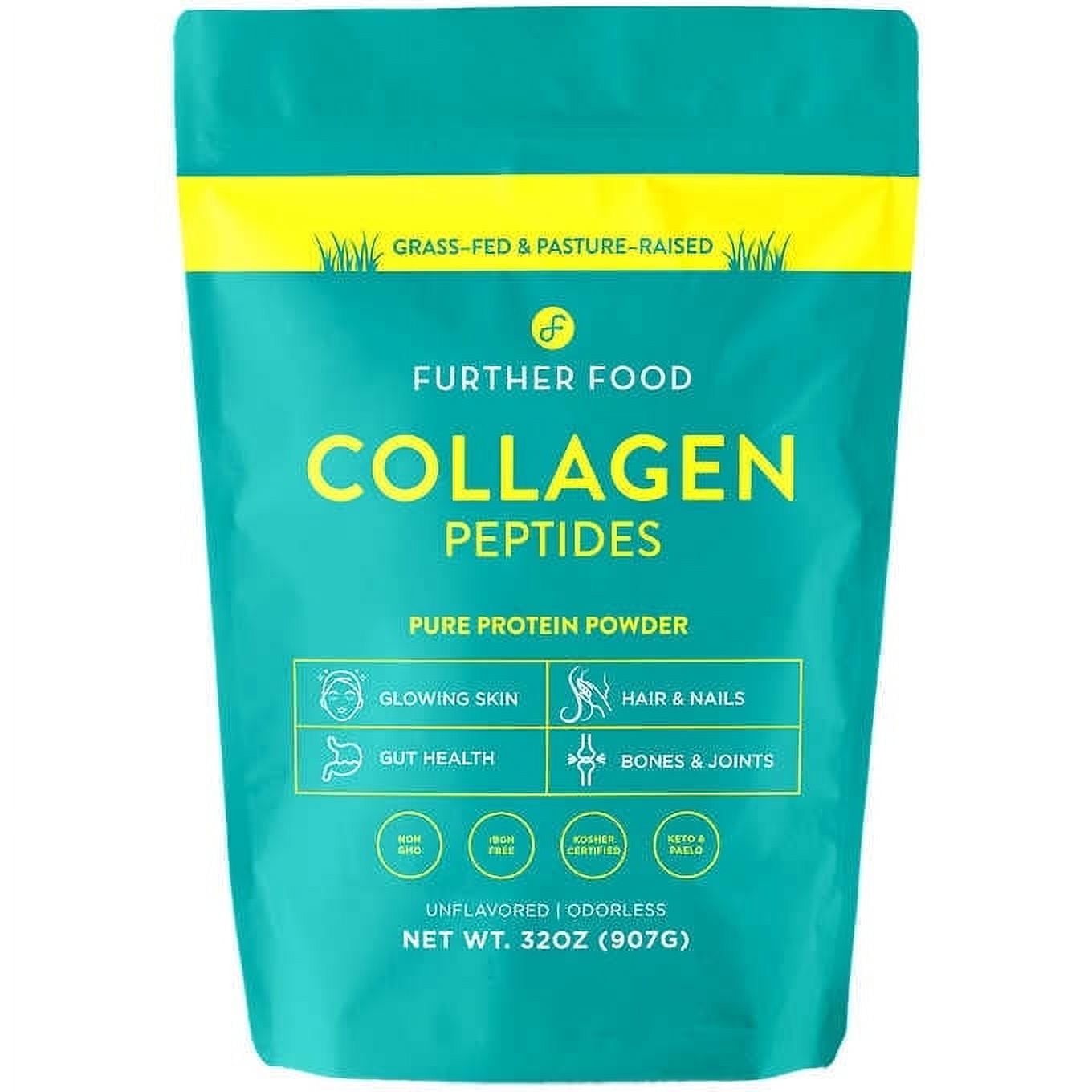 Further Food Collagen Peptides Protein Powder, Grass-Fed, Unflavored ...