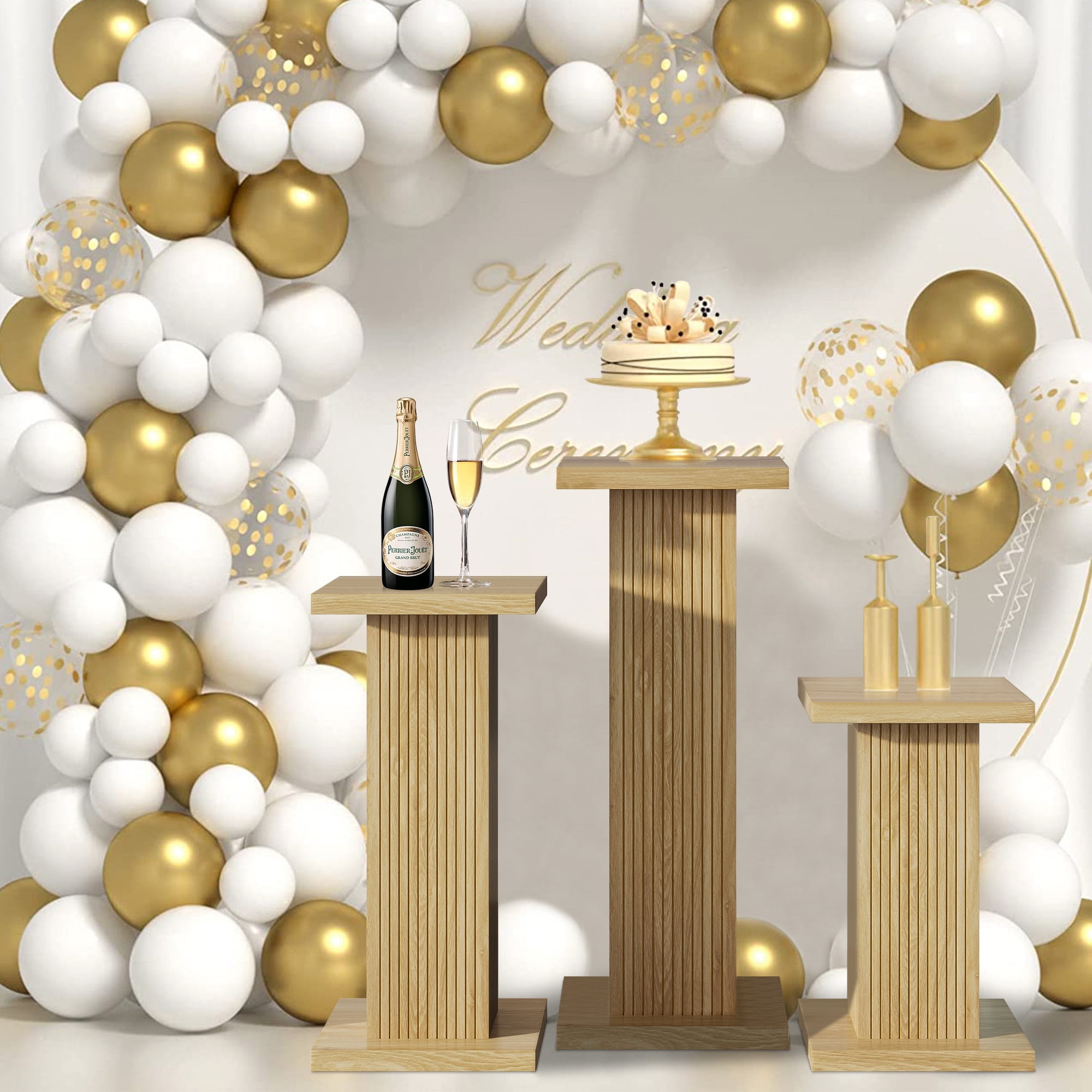 Furtivusia 3PCS Display Pedestal Stand For Parties Square Pedestal ...
