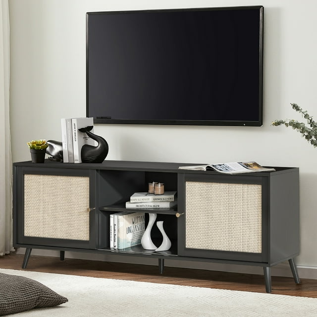 Furtivusia Entertainment Center for Tvs 75 inch, Open Shelf TV Stand ...