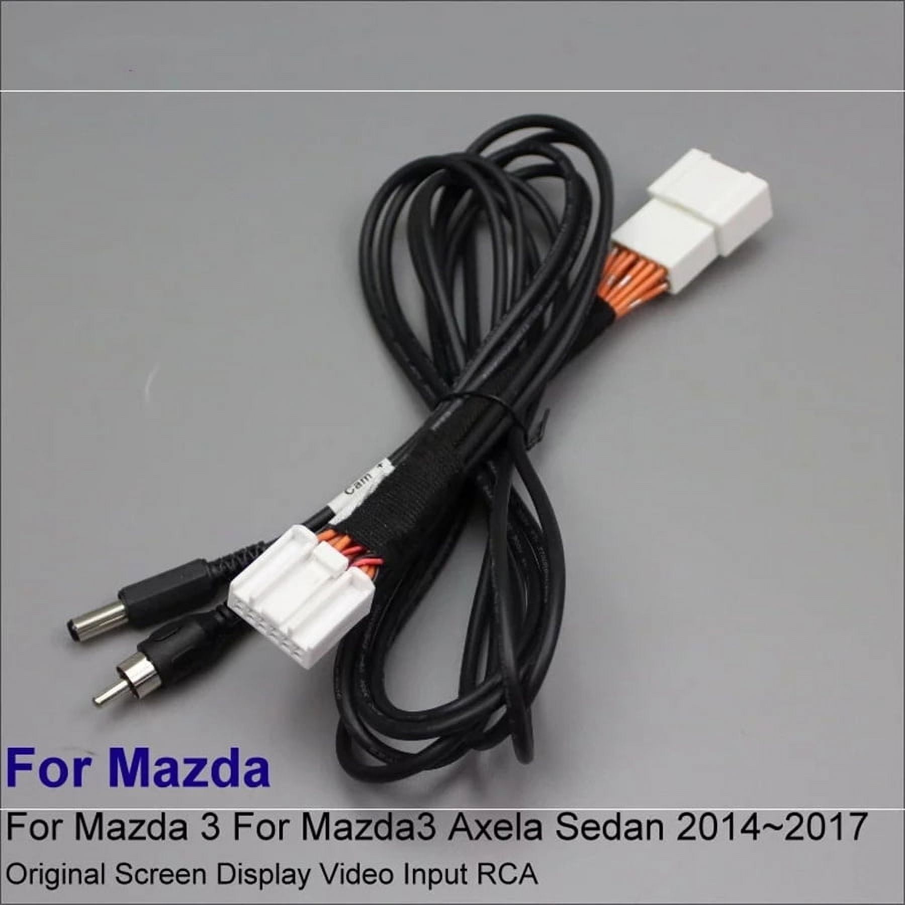 Furulu 12 Pin Backup Camera Wiring Cable Adapter RCA Plug For Mazda 3 ...