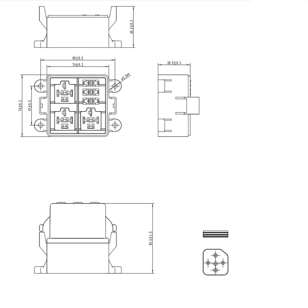 Furulu 12V 3-Way Fuse Relay Box With 4-Pin 40A Relays And Fuses For Car ...