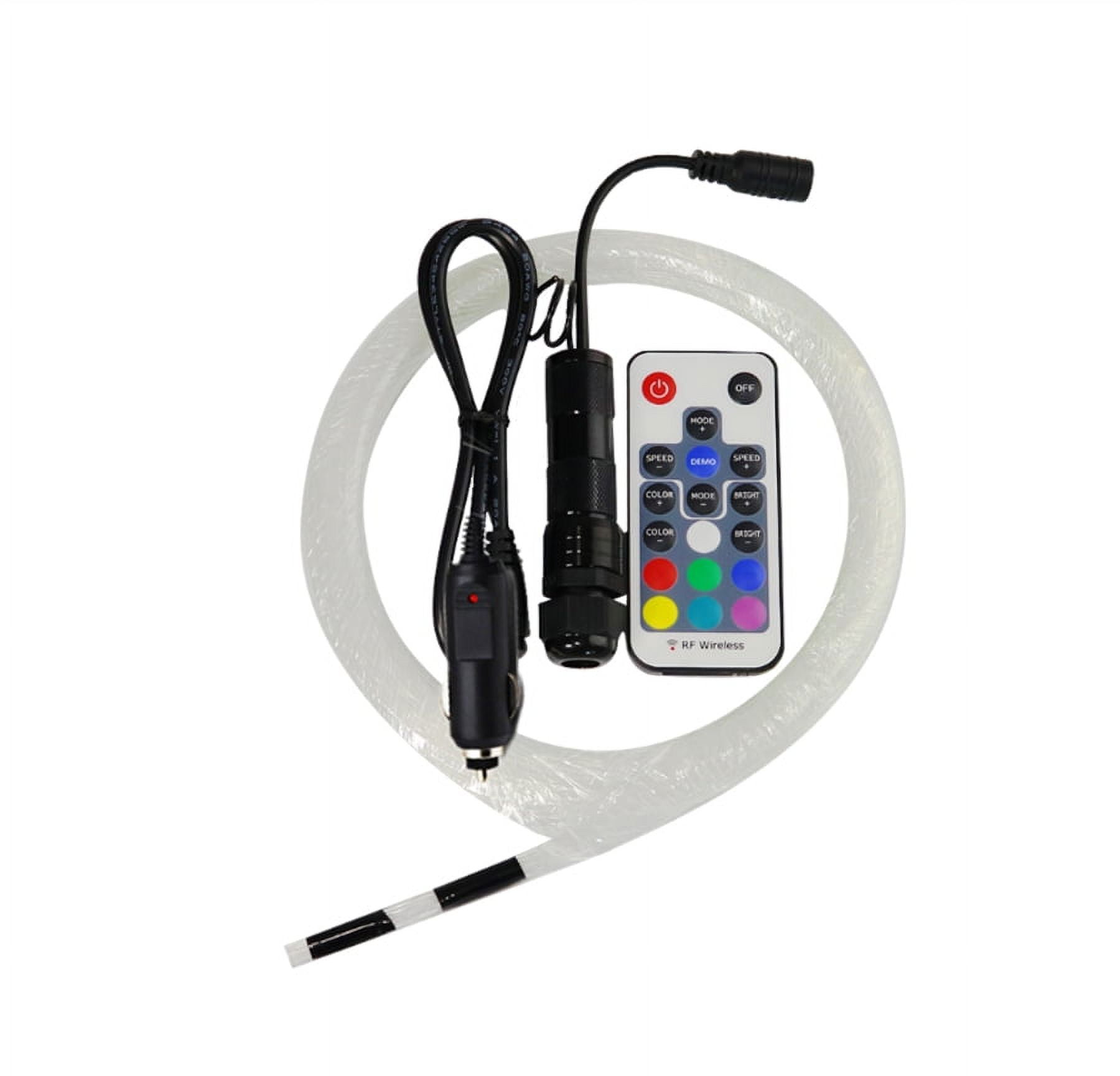 Furulu 12V 3W RGB Fiber Optic Starlight Kit Car LED Ceiling Light Limo ...