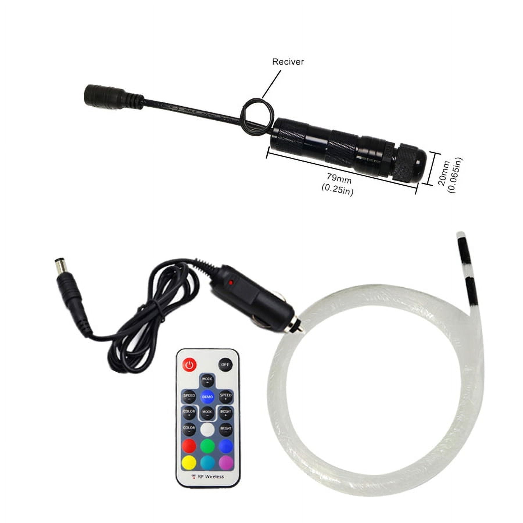 Furulu 12V Multi Color RGB Fiber Optic Star Light kit For Car Limo Headliner Lighting RF Remote ...
