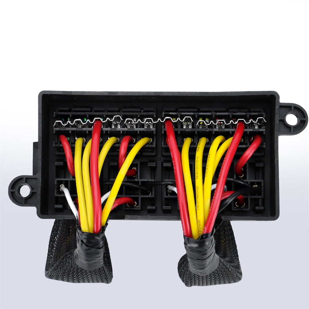 Furulu 12V Pre-Wired Fuse Relay Box With 4pcs 4-Pin 40A Relays & 12 Fuses For Auto Car Marine ...