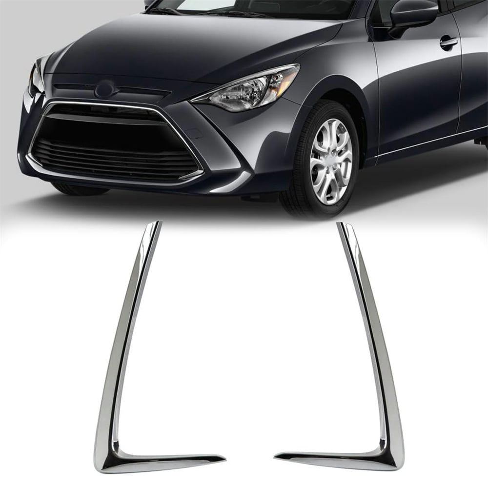 Furulu 1Pair Chrome Car Front Grille Side Trim For Toyota Yaris 2016 ...