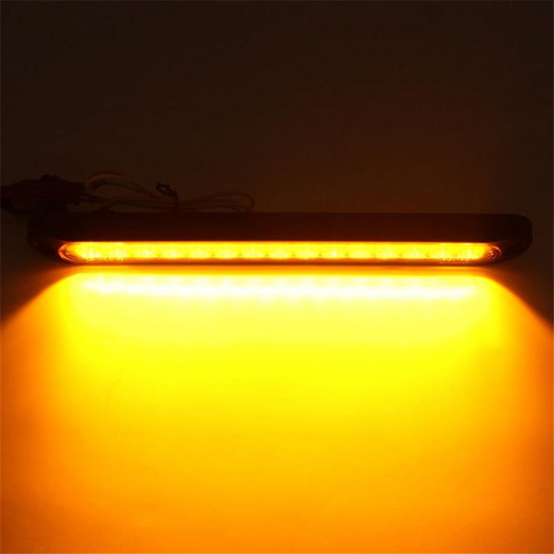 Furulu 1x 15 LED Trailer Truck Stop Tail Brake Yellow Light Bar 250mm x ...
