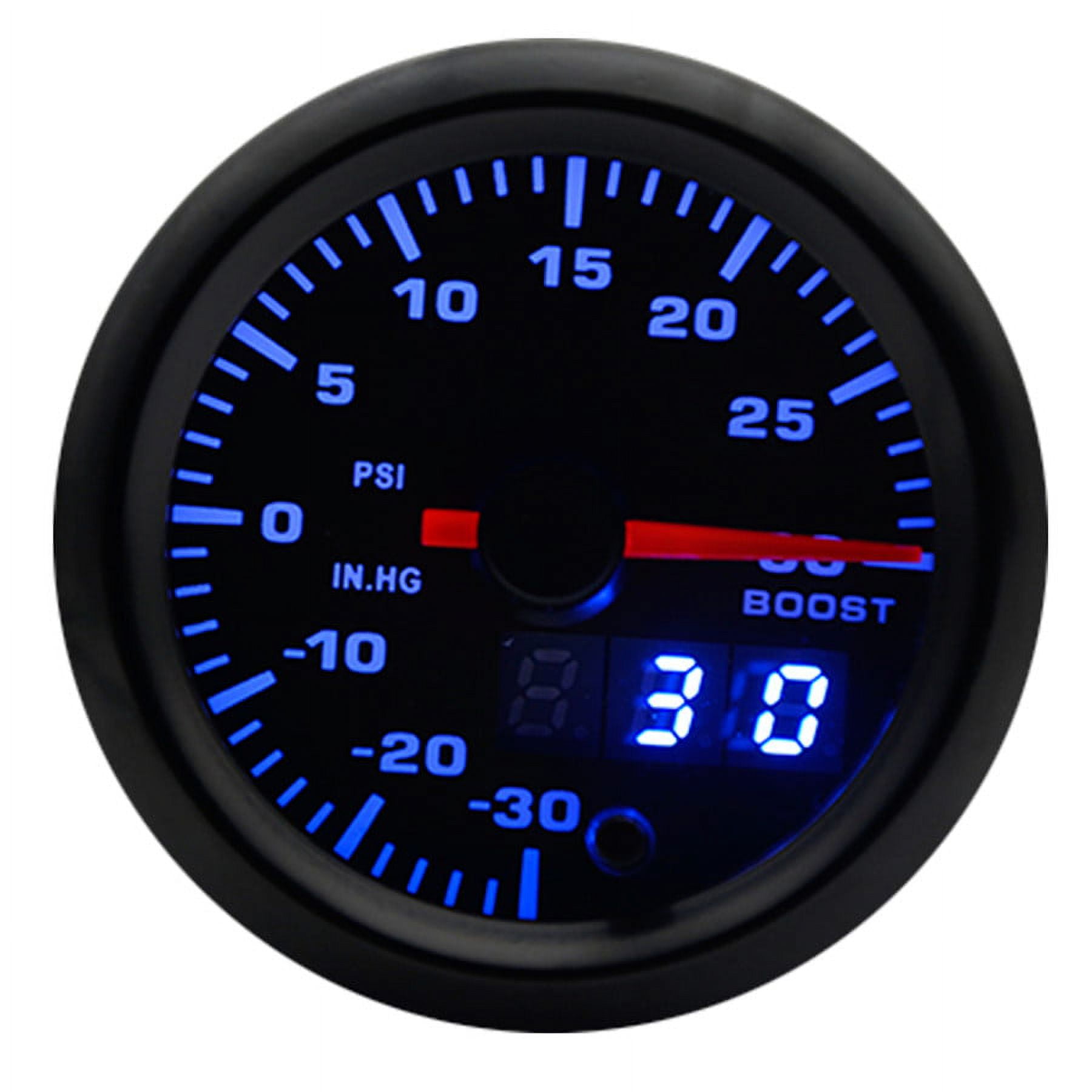 Furulu 2" 52mm 7 Colors LED Car Auto Turbo Boost Gauge PSI Meter Analog ...
