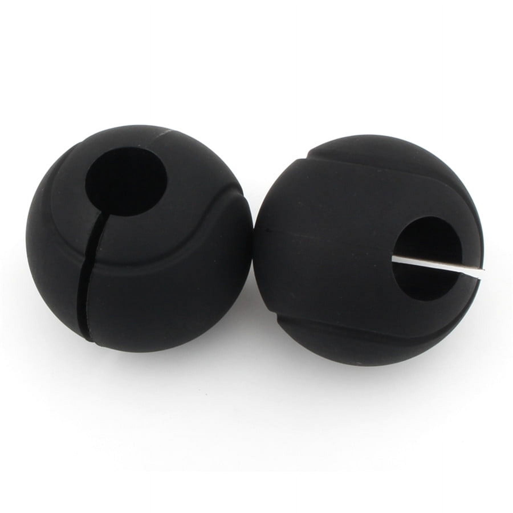 Furulu 2PCS Motorcycle Crash Bar Guard Ball Black Rubber Protector ...