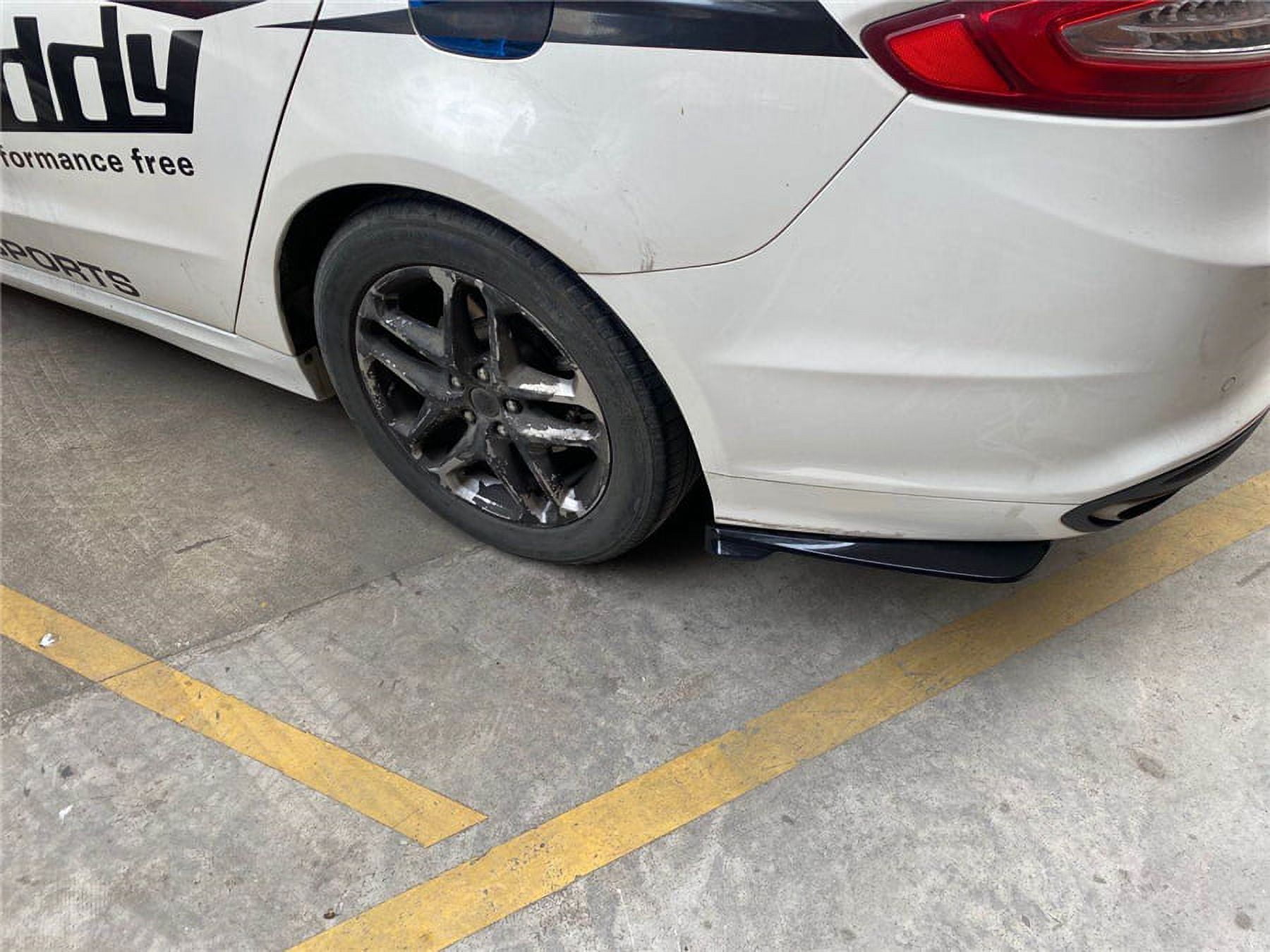 Furulu 2x Glossy Black Car Rear Bumper Lip Side Spoiler Splitter ...