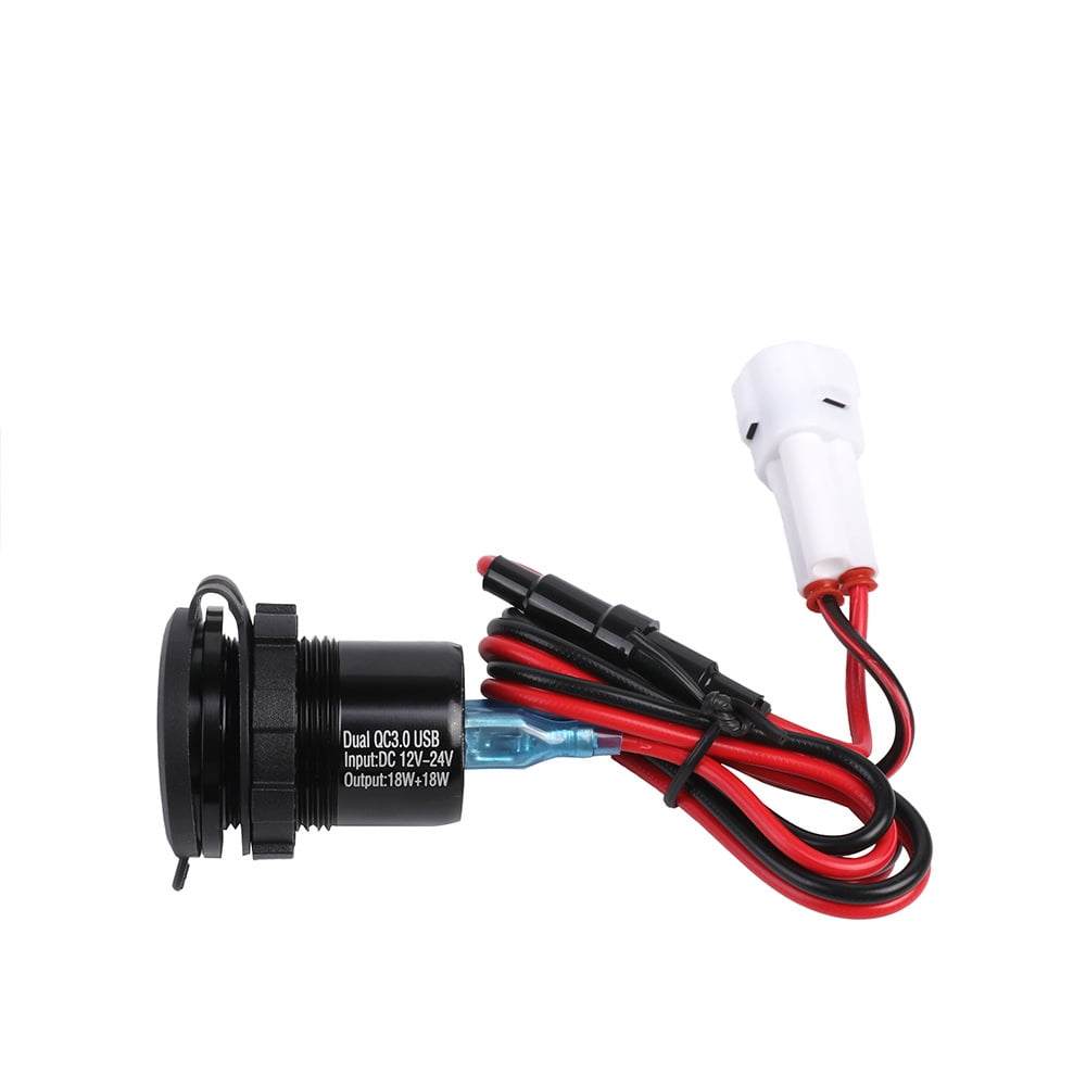 Furulu 3.0 Quick Charger Dual USB Power Connector Socket with Voltage ...