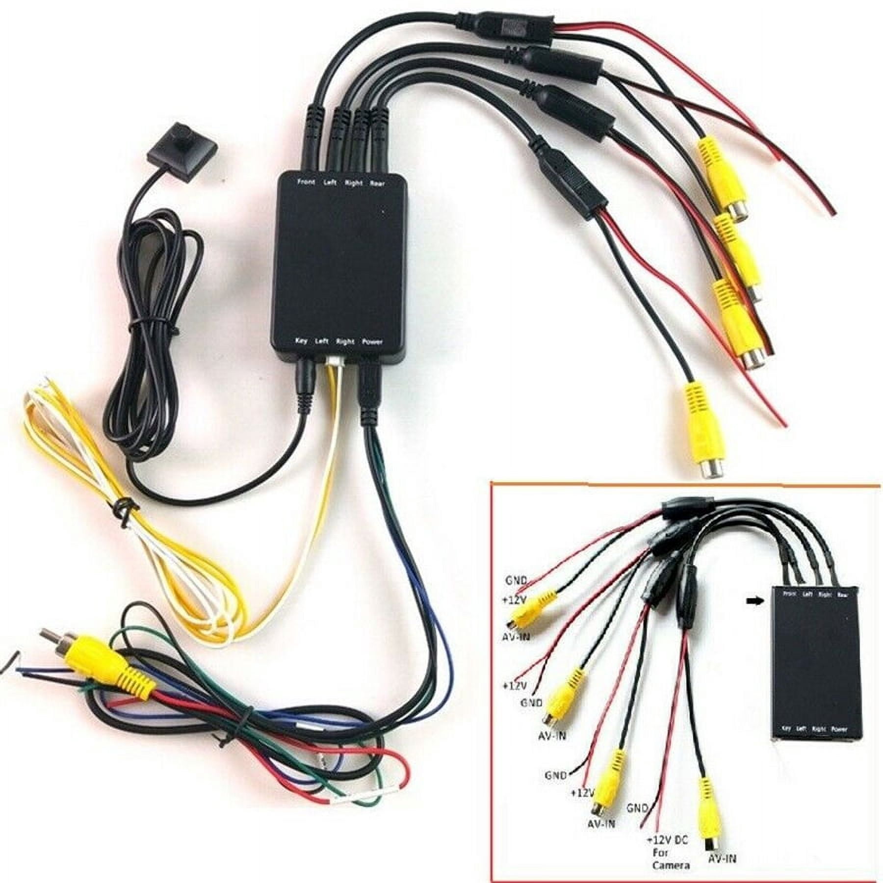 Furulu 4 Way Car DVR Video Switch Parking Camera 4 View Image Split ...