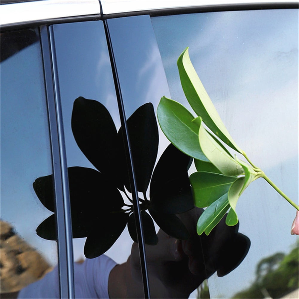 Furulu 4pcs Door Trim B Pillar Posts Gloss Black Cover Fit For FORD ...
