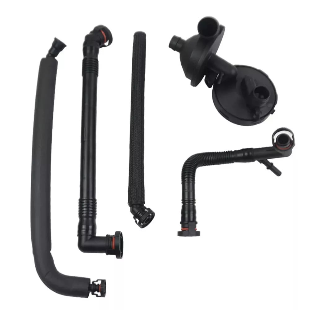 Furulu 5Pcs Pcv Crankcase Vent Valve & Breather Hose Kit For Bmw E46 ...