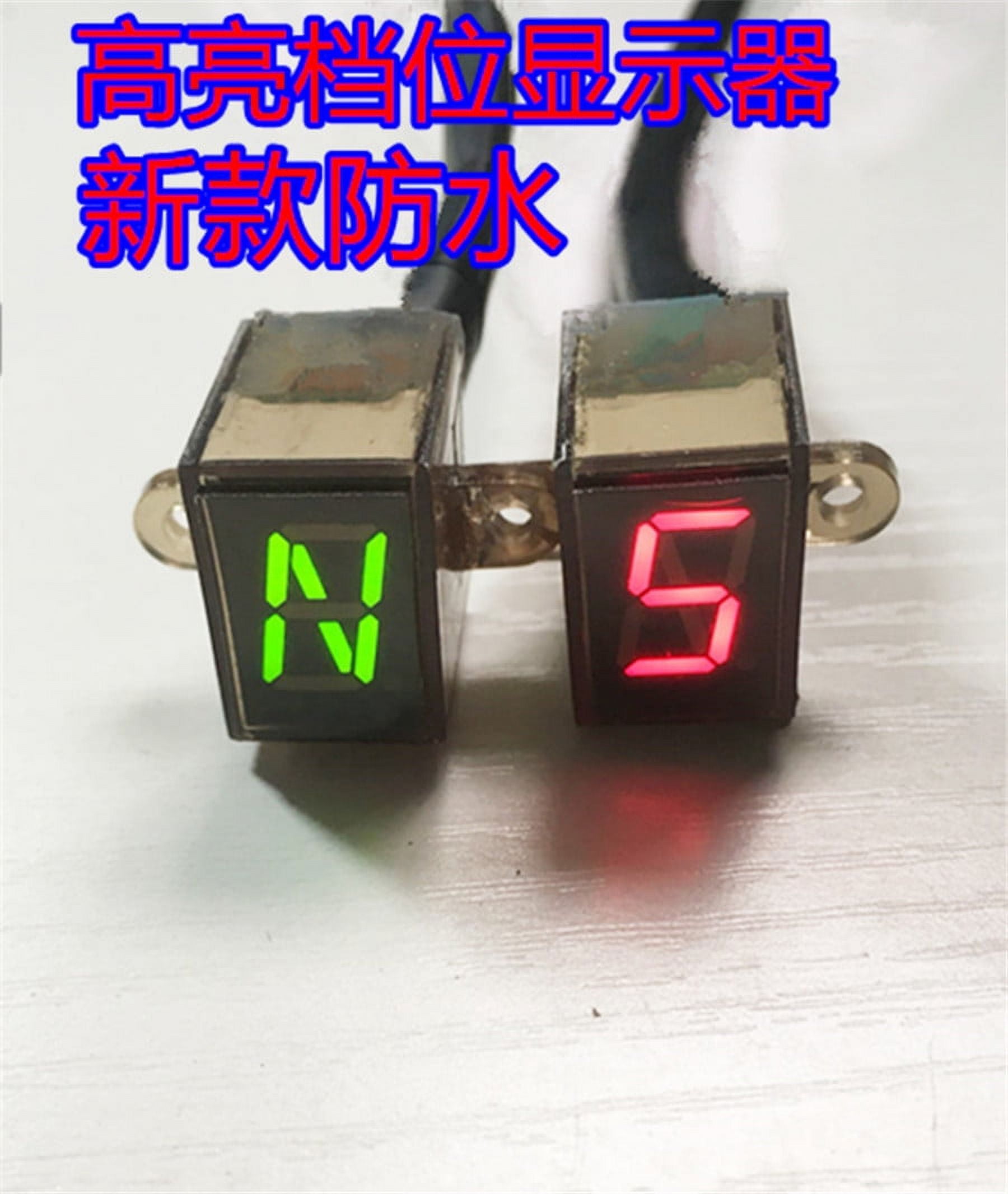 Furulu 6 Speed N-6 Digital Gear Indicator Motorcycle Refit LED Gear ...