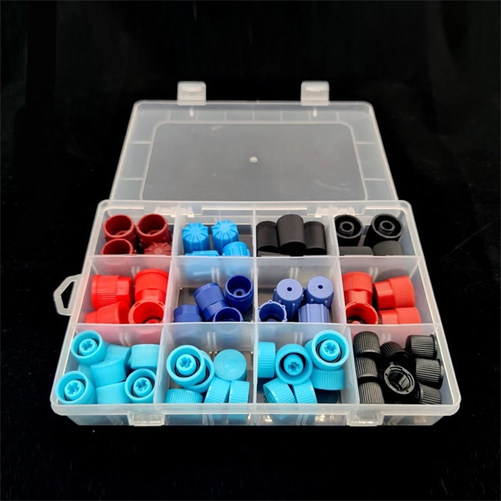 Furulu 77Pcs Universal Car Auto A/C R134A R12 High Low Side Ac Valve ...