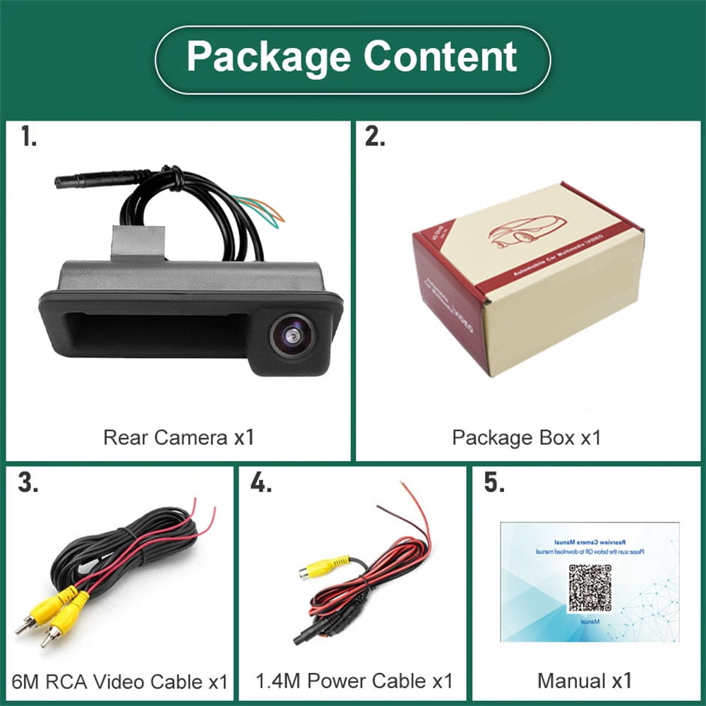 Furulu AHD 1080P Vehicle Reverse Backup Trunk Handle Camera For Ford ...