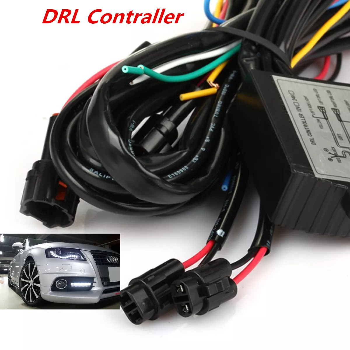Furulu AUTOMATIC CAR LED DAYTIME RUNNING LIGHT RELAY HARNESS DRL CONTROL ON/OFF DIMMER - Walmart.com