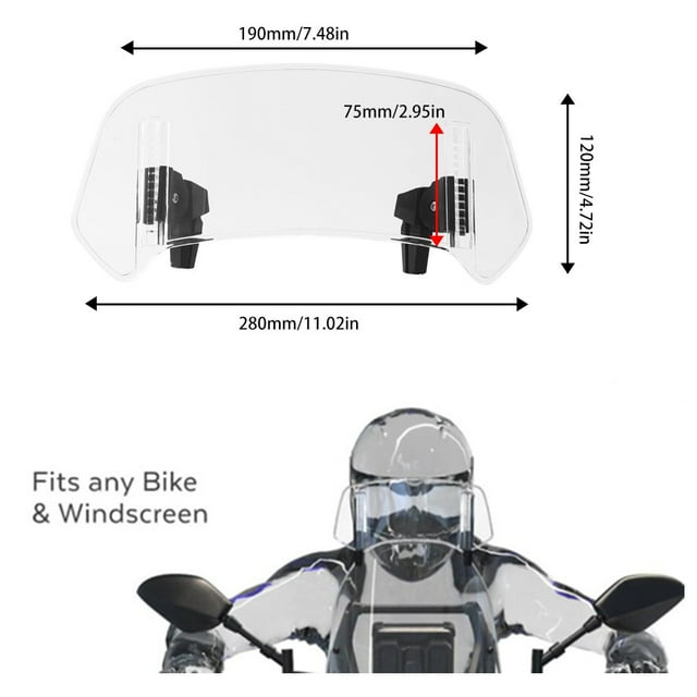 Furulu Adjustable Extension Windshield Motorbike Windscreen For BMW ...