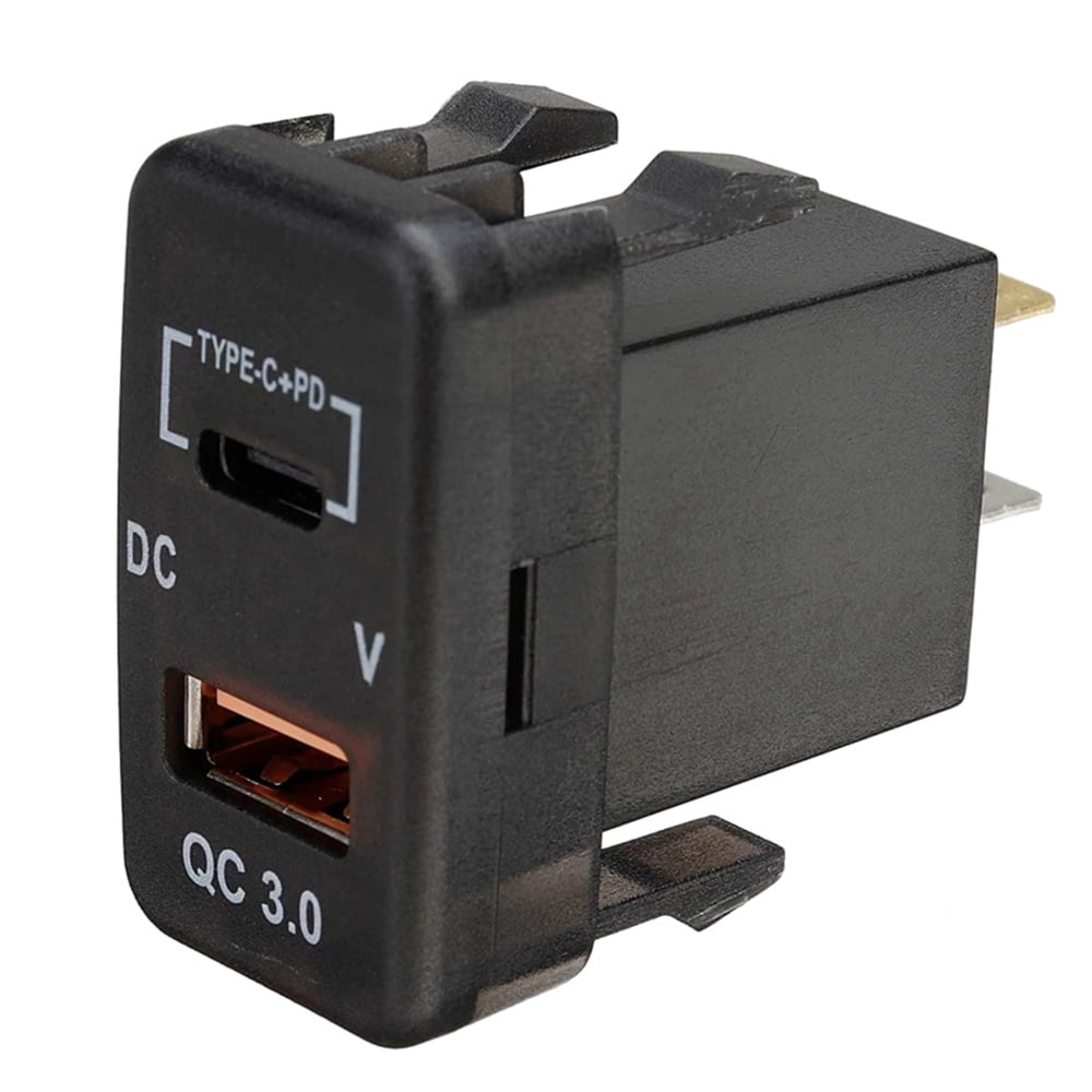 Furulu Auto Type-C+PD Charger Dashboard Socket Voltmeter For Toyota ...