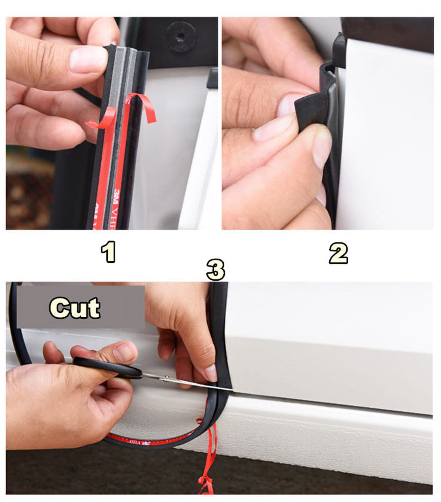 Furulu B C Pillar Car Rubber Seal Strip Dustproof 3M EPDM Rubber Self ...