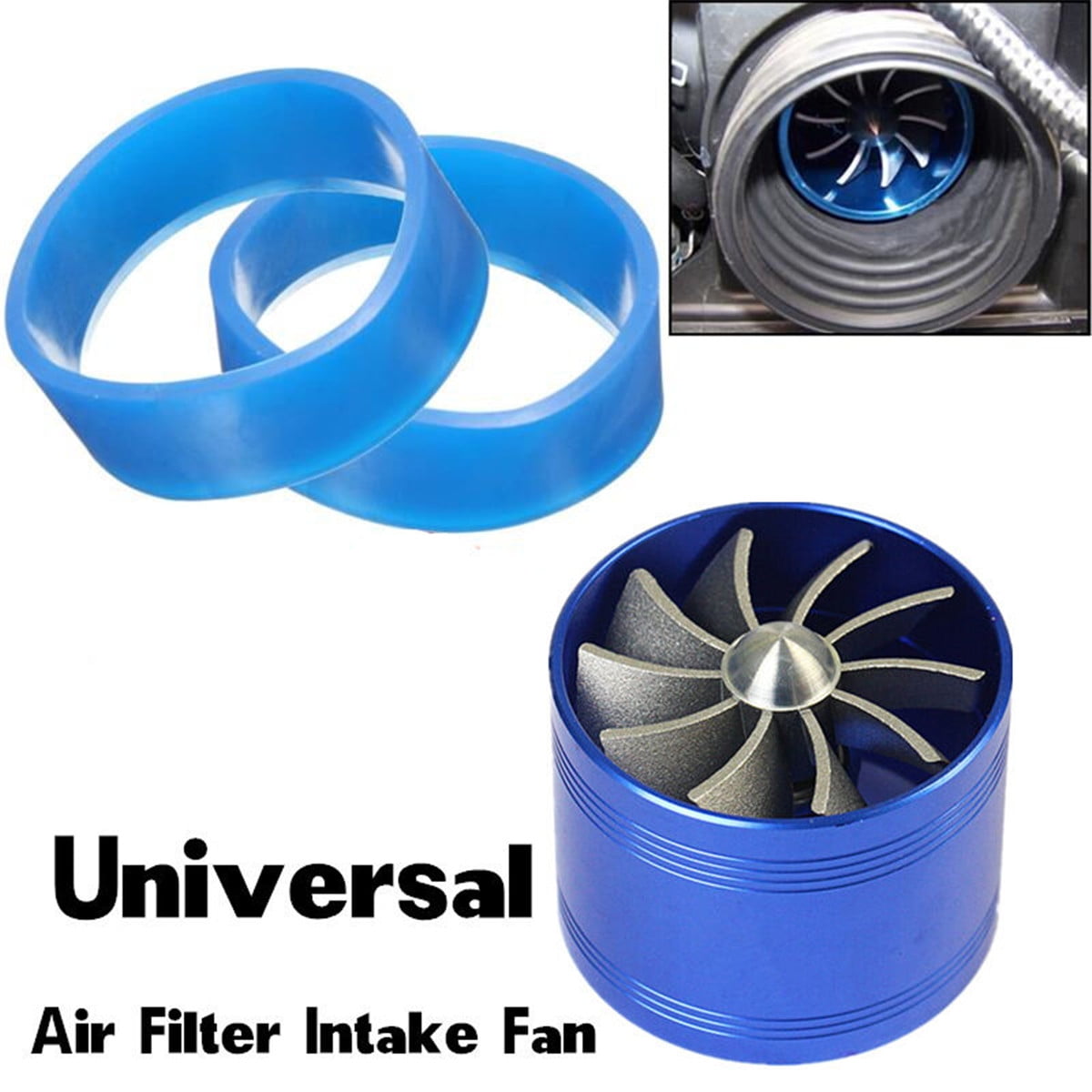 Furulu Car Air Intake Turbonator Single Fan Engine Gas Fuel Saver ...