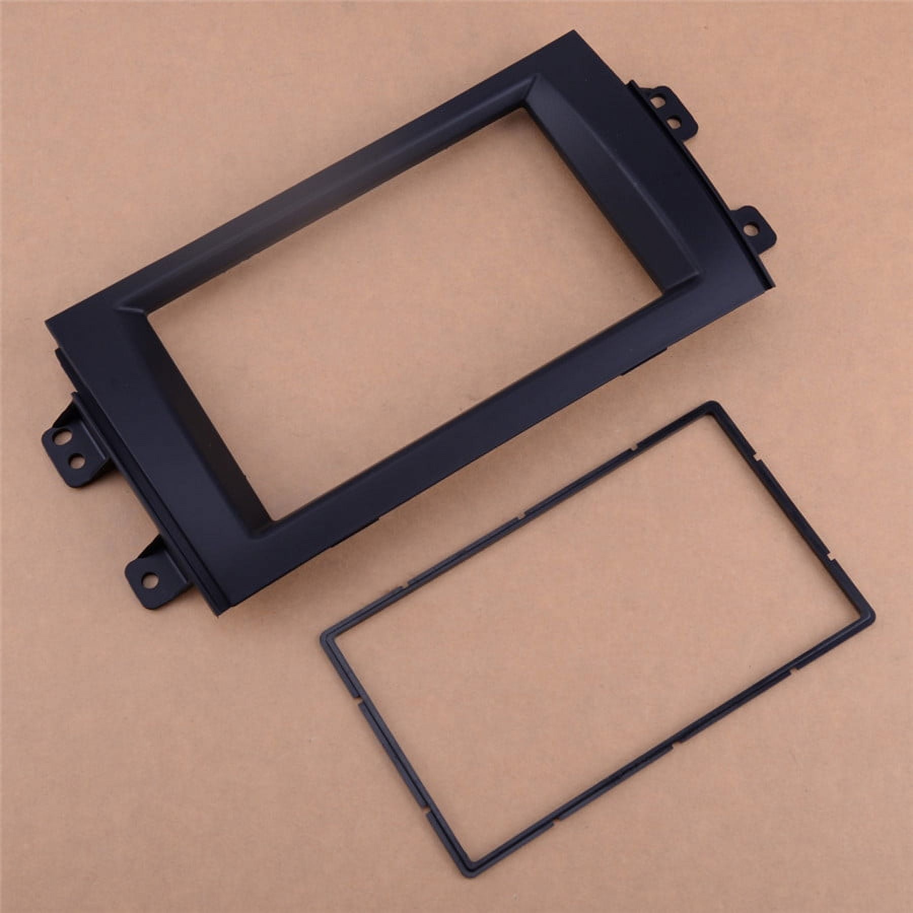 Furulu Car Double Din Stereo Radio Fascia Board Face Plate Frame Panel Trim Dash Kit Fit for ...