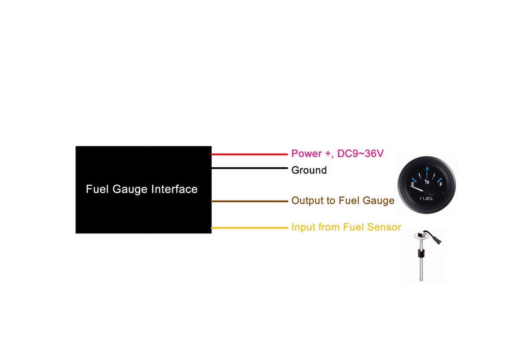 Furulu Car Fuel Gauge Interface Module Ohm Converter Connect Any Sender ...