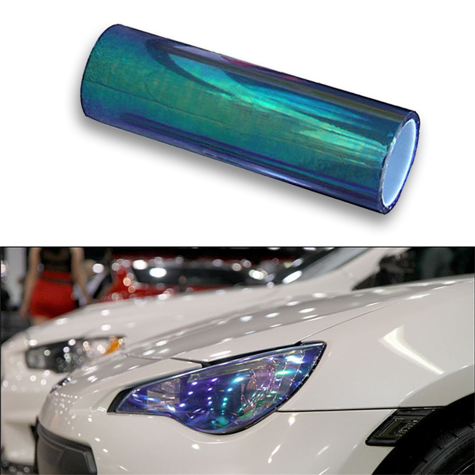 Furulu "Car Headlight Tint Film,Colorful Blue Chameleon Film For Car ...