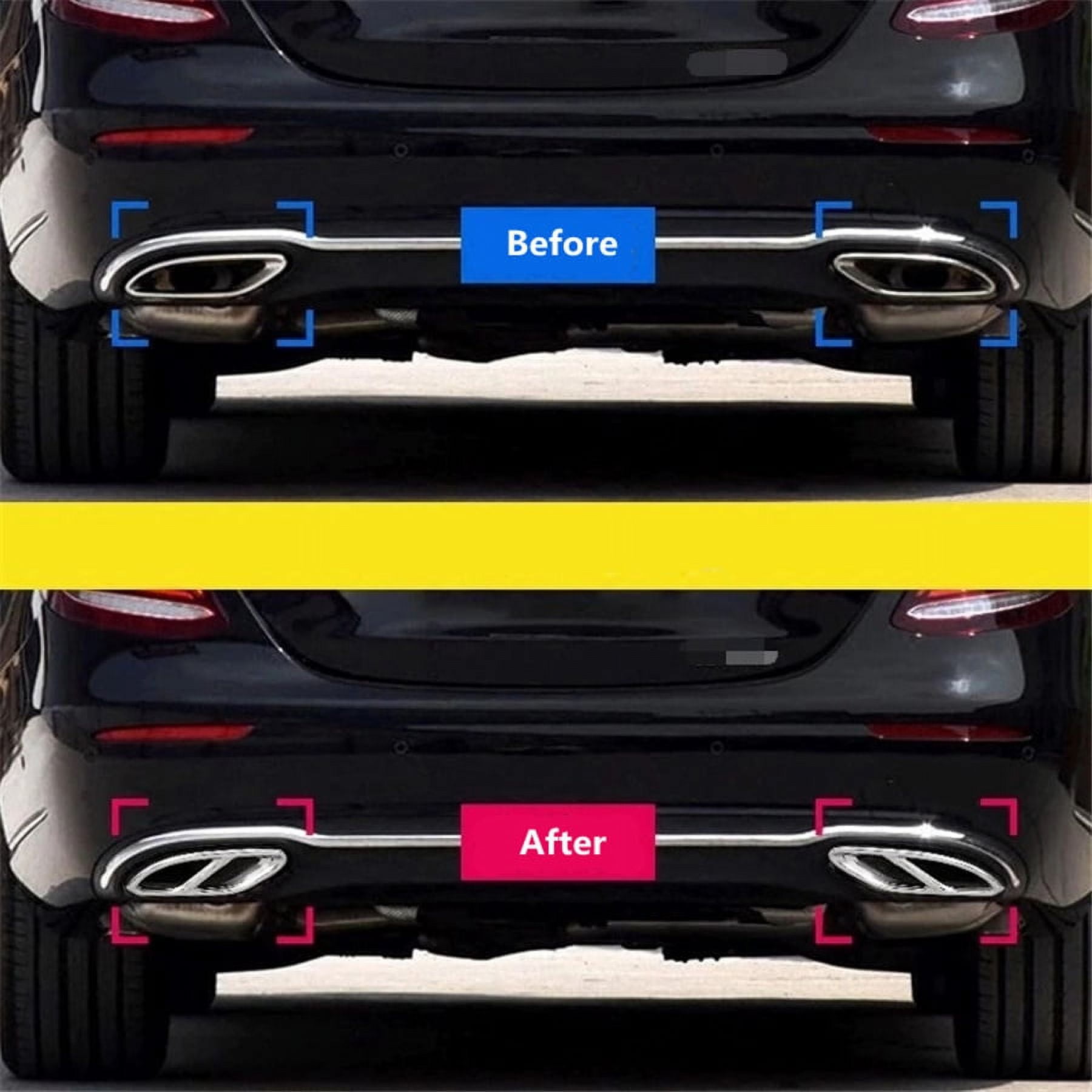 Furulu Car Rear Exhaust Tail Pipe Cover Trim Accessories Stainless ...