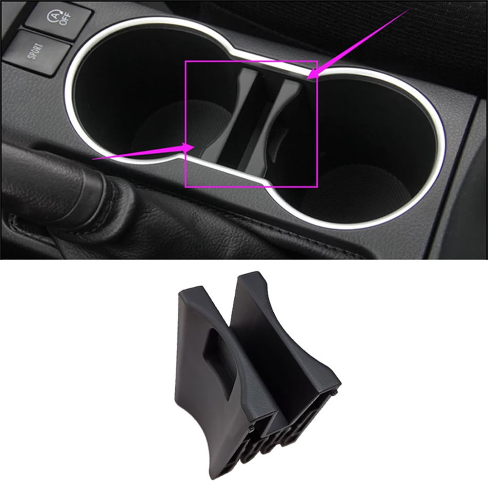 Furulu Center Console Cup Holder Insert Divider Set Fit For 2014-2018 ...