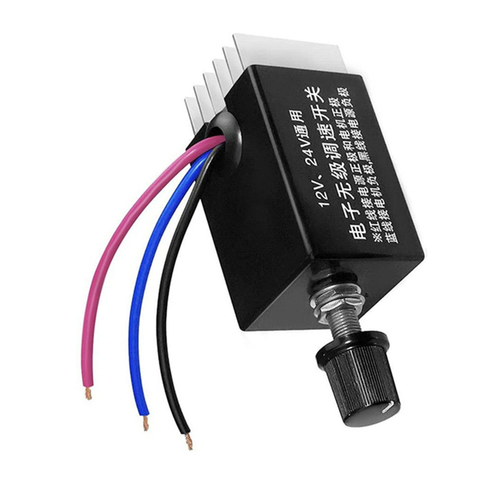 Furulu DC 12V/24V Motor Speed Controller Switch Car Truck Fan Heater ...