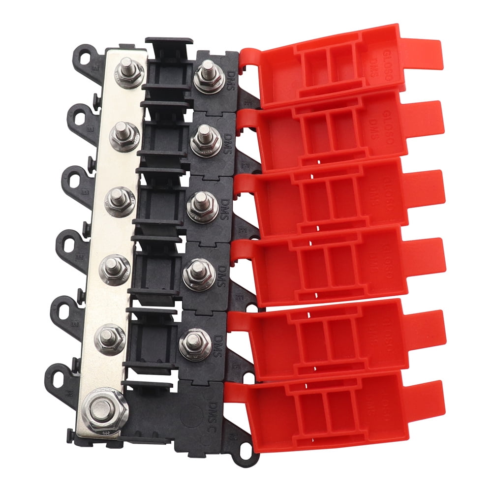 Furulu Distribution Block 1 in 5 out 5-way Fuse Holder 200A Multi-pole ...