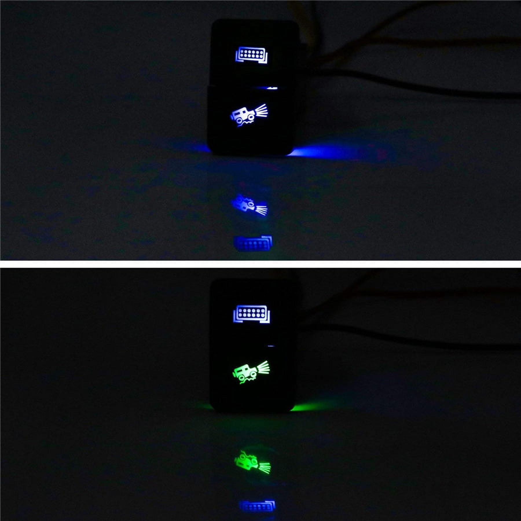 Furulu Dual Push Button LED Fog Light Switch For Toyota Corolla Tacoma ...