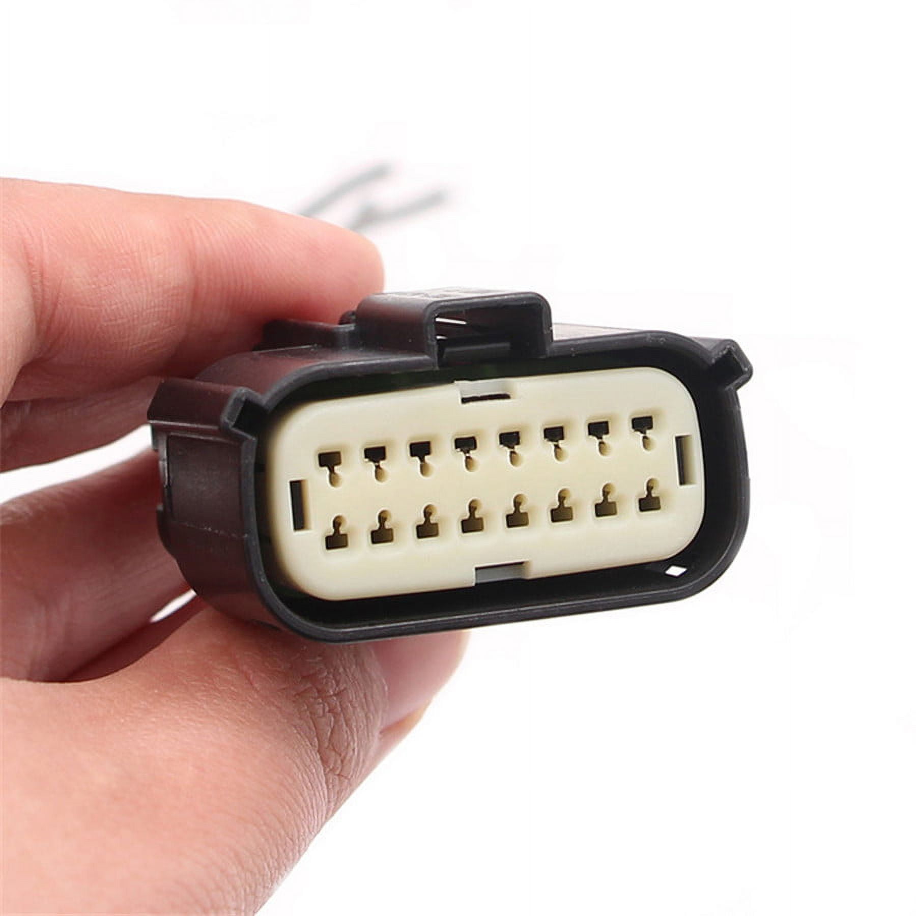 Furulu Headlight Connector Pigtail 7-wire 16pin LED For 15-17 Ford F150 ...