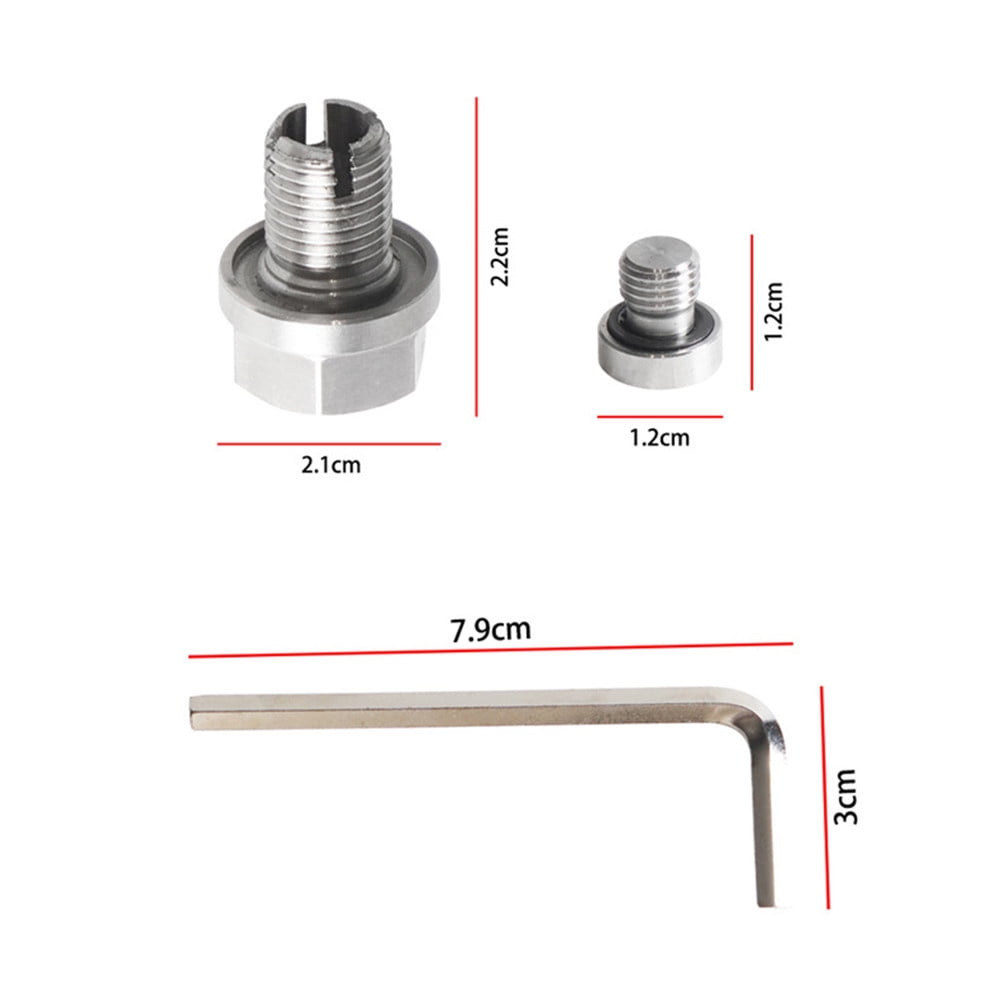 Furulu M12.1-1.25x15mm Self-tapping Oil Drain Plug Piggyback Stainless Steel Repair Kit ...