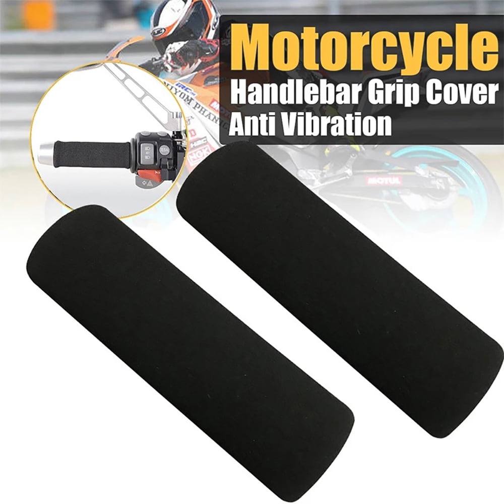 Furulu Motorcycle Foam Anti-Vibration Comfort Handlebar Grip Cover For ...