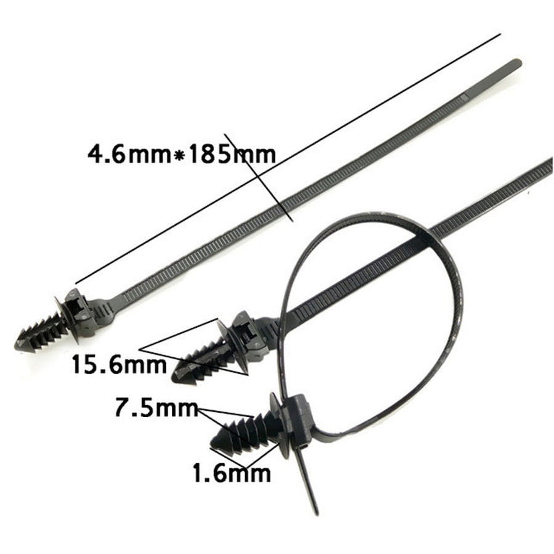 Furulu Mount Tie Clip Releasable Nylon Tie Wrap Cable Fastening Clips ...