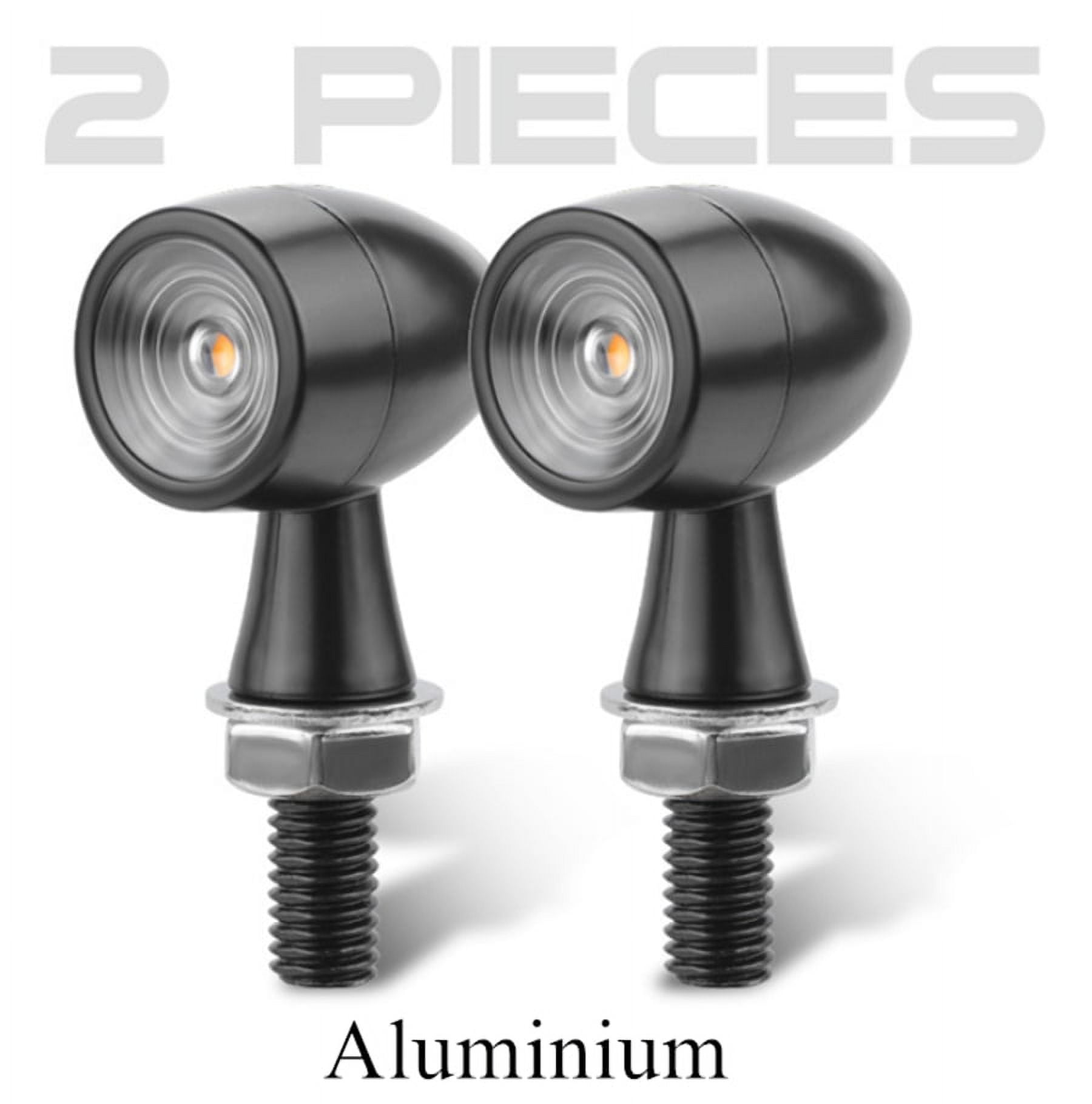 Furulu Pair Mini Bullet Aluminum Motorcycle Led Turn Signals 12V Brake ...