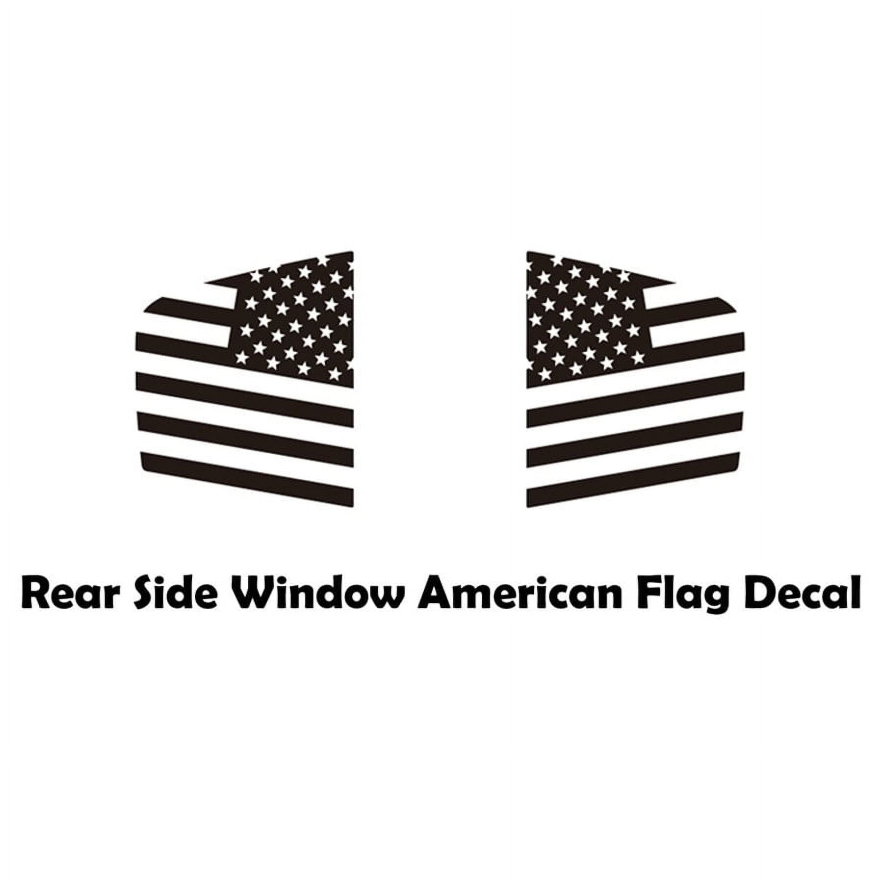 Furulu Pre-Cut Quarter Window American Flag Decal (Includes both driver ... Furulu Pre-Cut Quarter Window American Flag Decal (Includes both driver ...