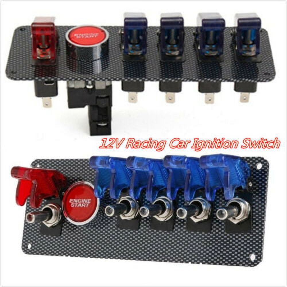 Furulu Racing Car 12V Ignition Switch Panel Engine Start LED Push ...
