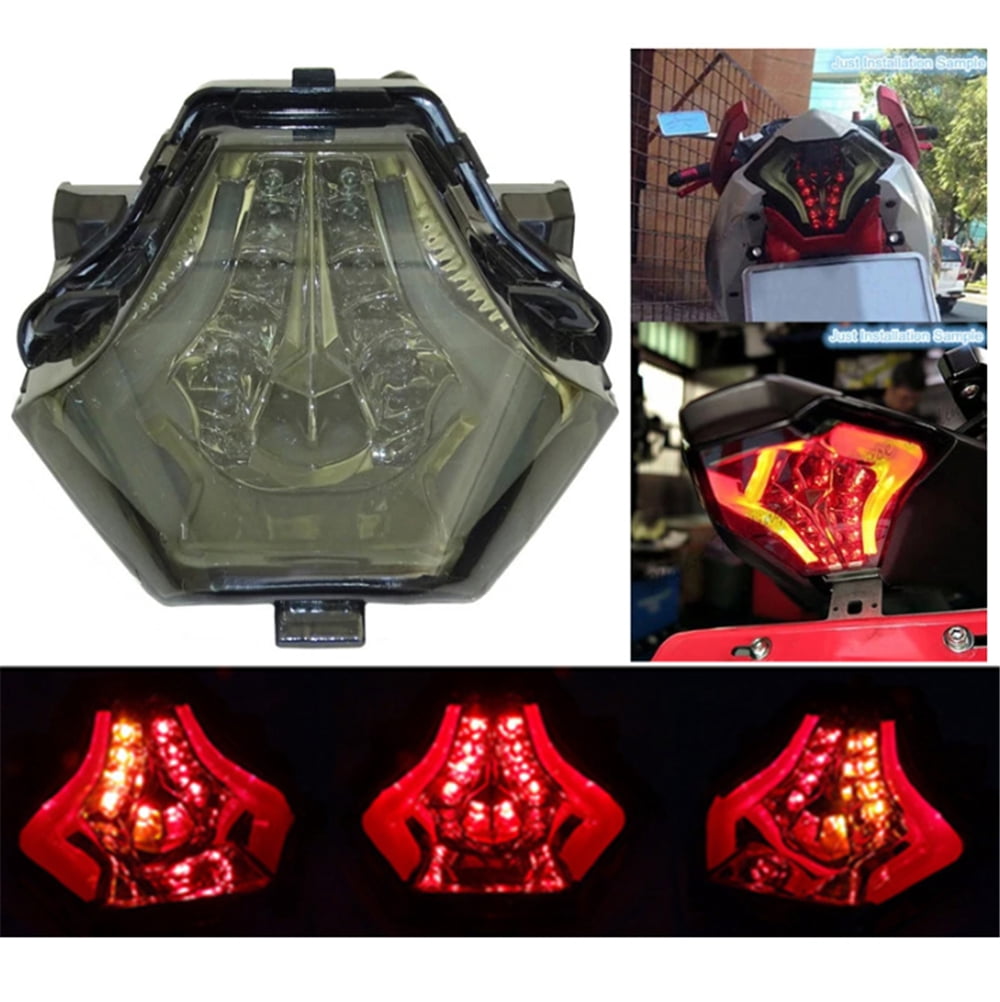Furulu Rear LED Red Brake Amber Turning Light For Yamaha MT07 FZ07 YZF ...