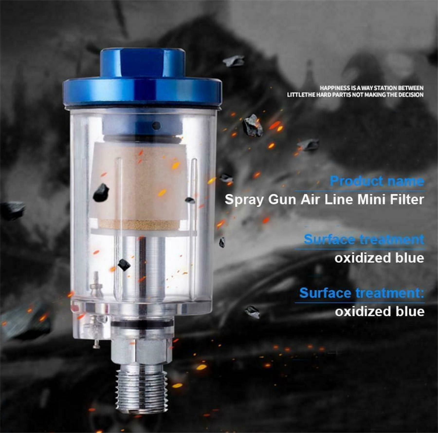 Furulu Spray Gun Digital Paint Air Pressure Regulator Gauge Water Trap ...