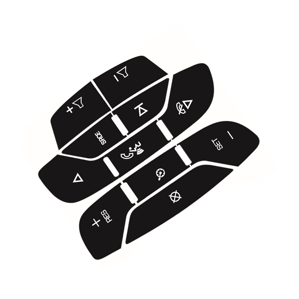 Furulu Steering Wheel Navigation Radio Button Stickers Decals For ...