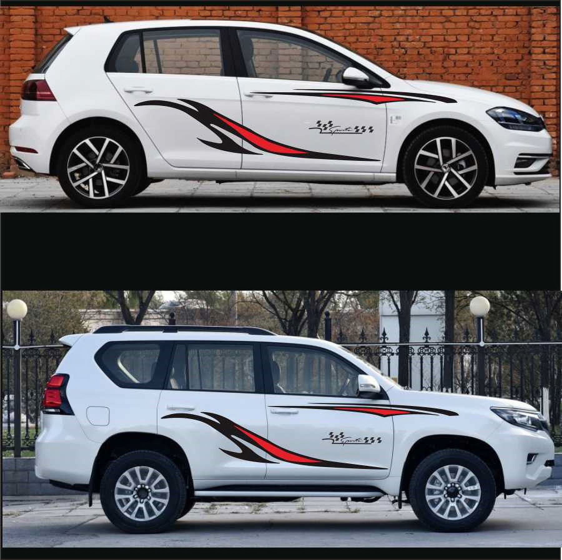 Furulu Stripes Graphics Two Side Vinyl Decals Car Stickers Waterproof ...