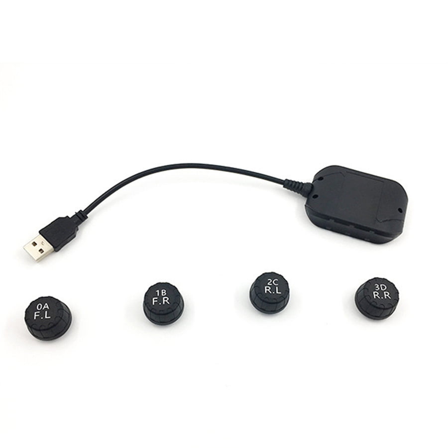 Furulu USB Android TPMS External Sensor Car Tire Pressure Monitoring Alarm System - Walmart.com