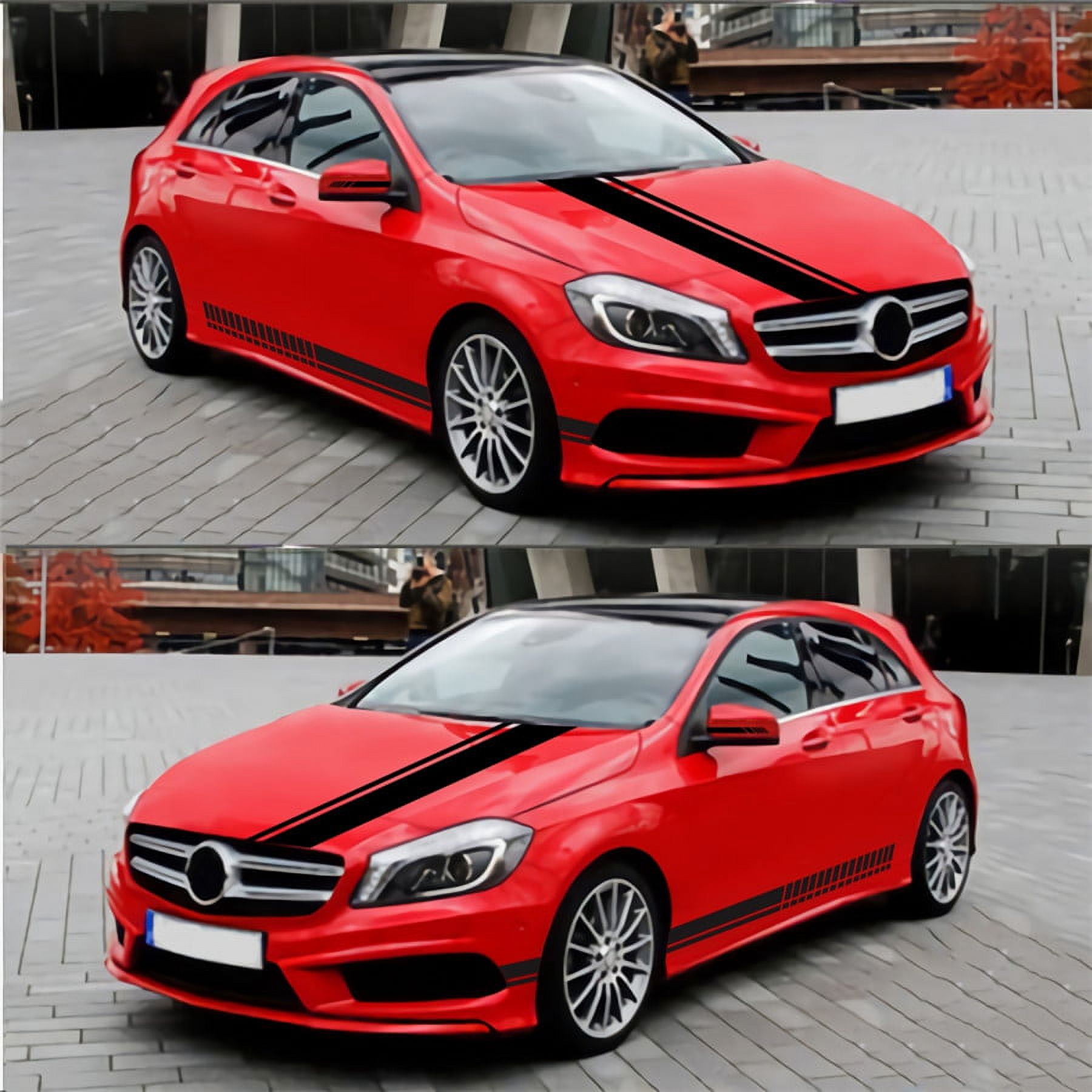 Furulu Universal 5PCS Car Racing Decals PVC Sticker Side Door Body Hood ...