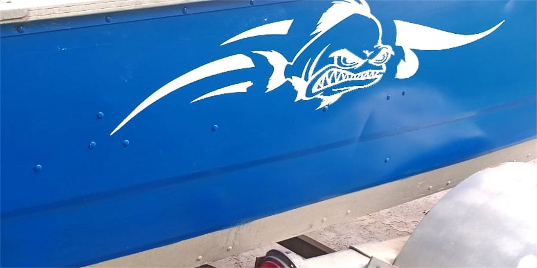 Furulu White Fish Boat Stickers Decal Vinyl Art Pattern Cruise Body ...