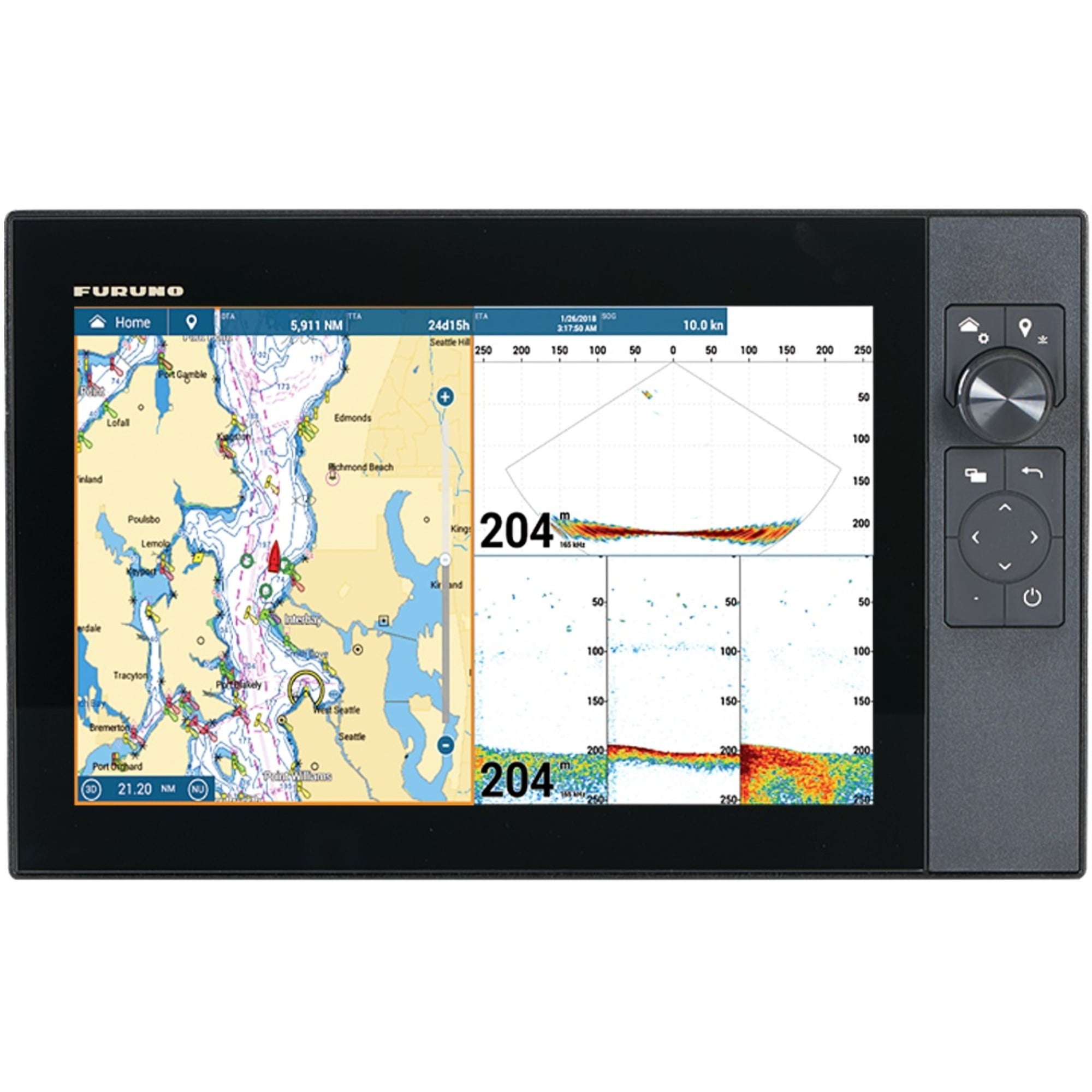 Furuno NavNet TZtouch3 12 MFD w/1kW Dual Channel CHIRP Sounder w ...