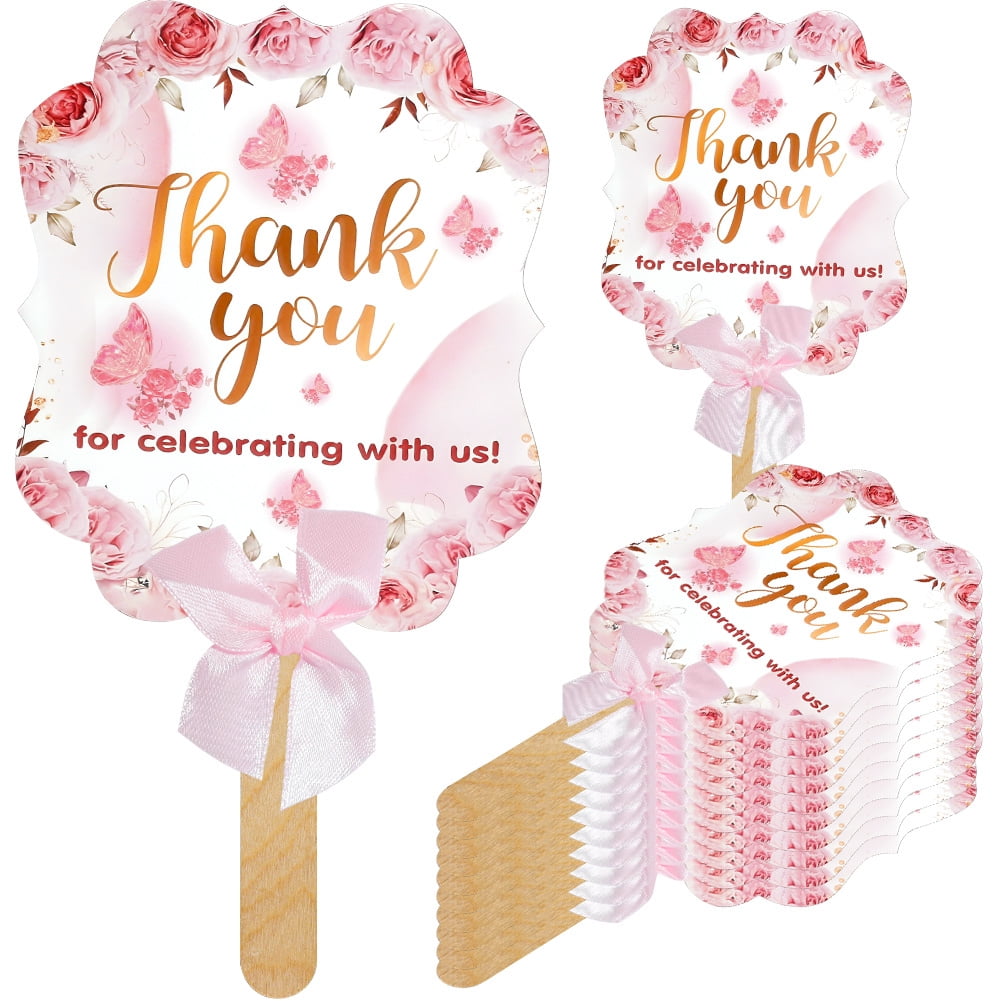 Furvclv 10 Pcs Wedding Hand Fans For Guests, Handheld Wedding Favors ...